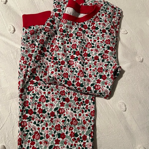 LAKE | Pajamas | Floral Red And Green Pajama Set | Poshmark